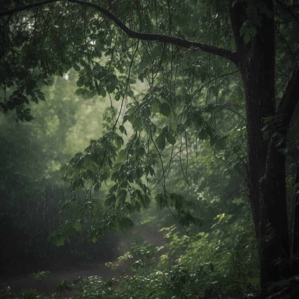 How do trees create and moderate water in the environment?